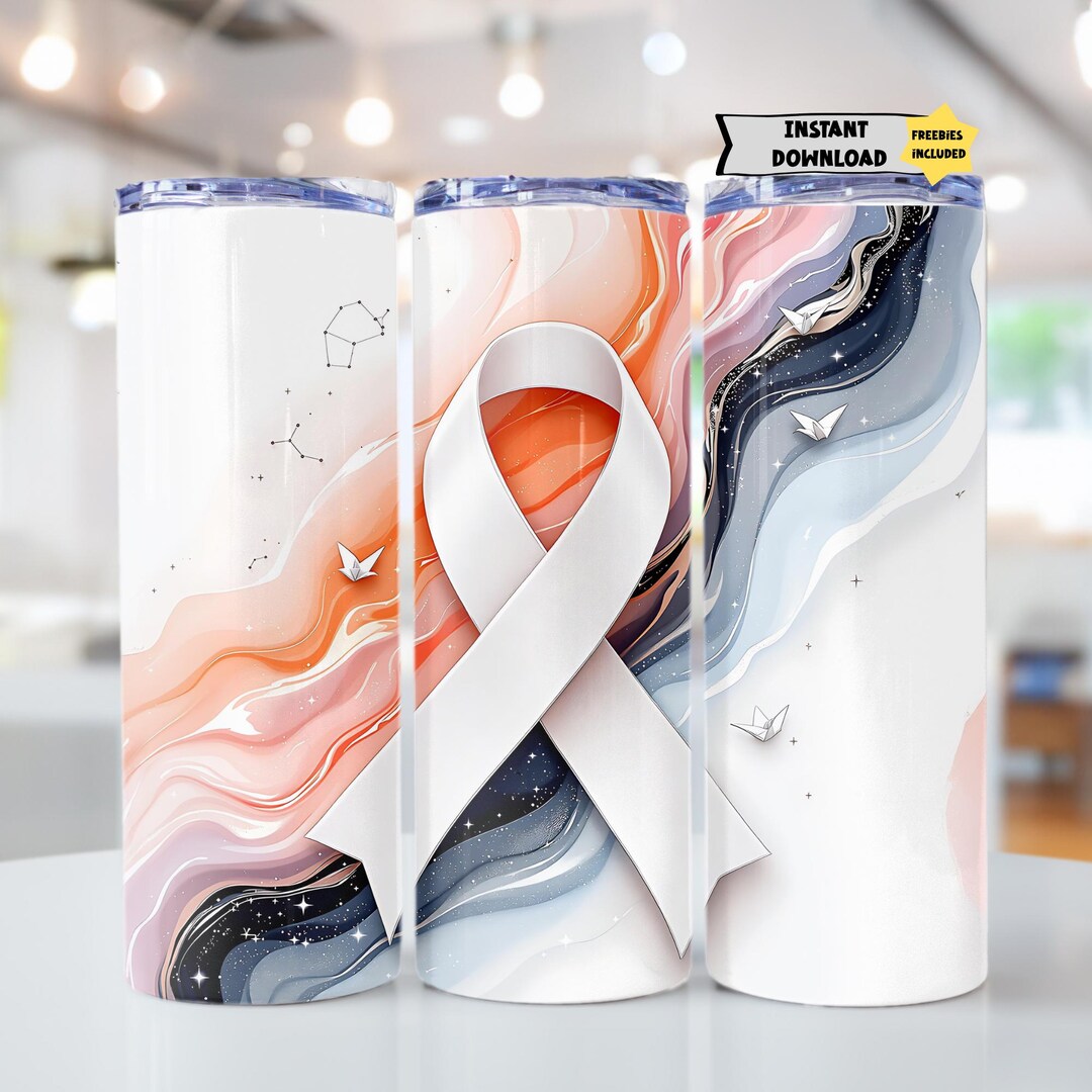 Lung Cancer Ribbon PNG, White Pearl Constellation & Crane Design ...