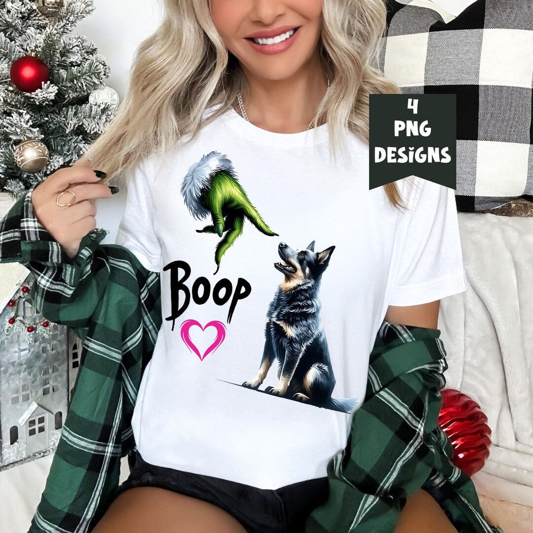 Boop Christmas Dog PNG, Bond Hand PNG, Australian Cattle Dogs Boop ...