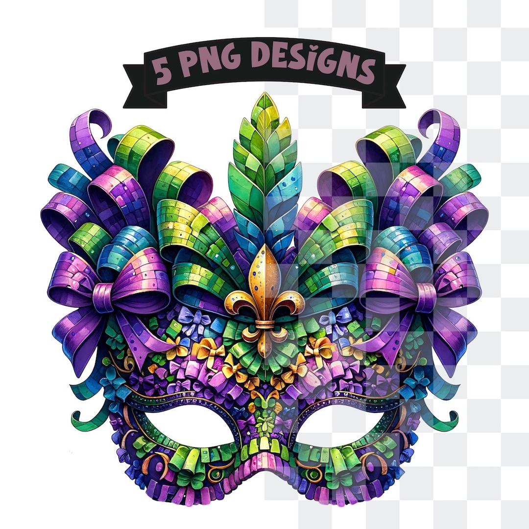 Mardi Gras Mask Clipart Set, Festival Mask Clipart, Masquerade Clipart ...