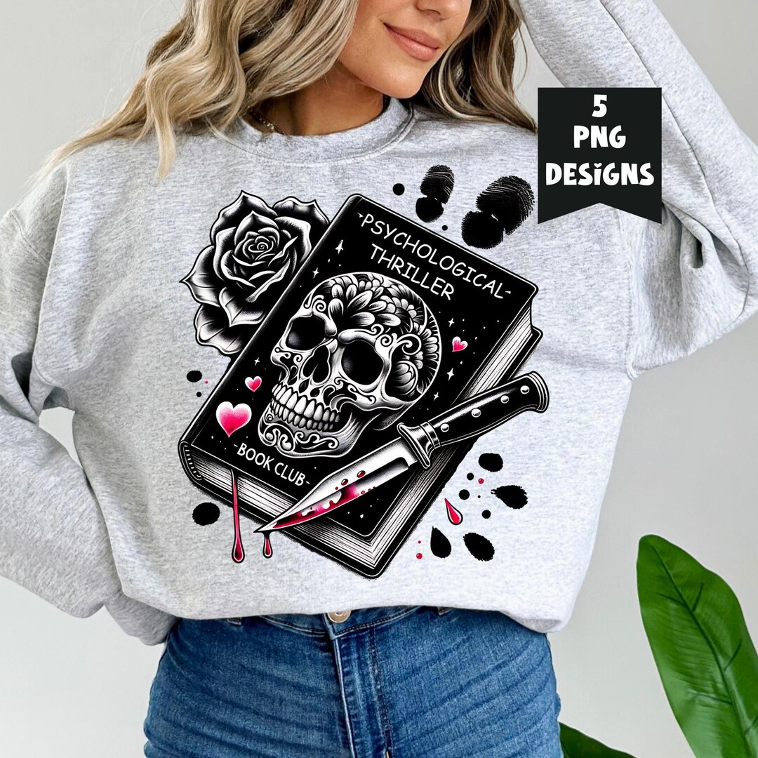 Gothic Psychological Thriller Book Club PNG Bundle (digital Download ...