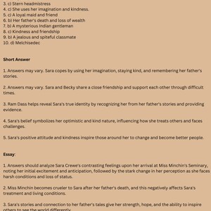A Little Princess Workbook: Study Guide Reading - Etsy