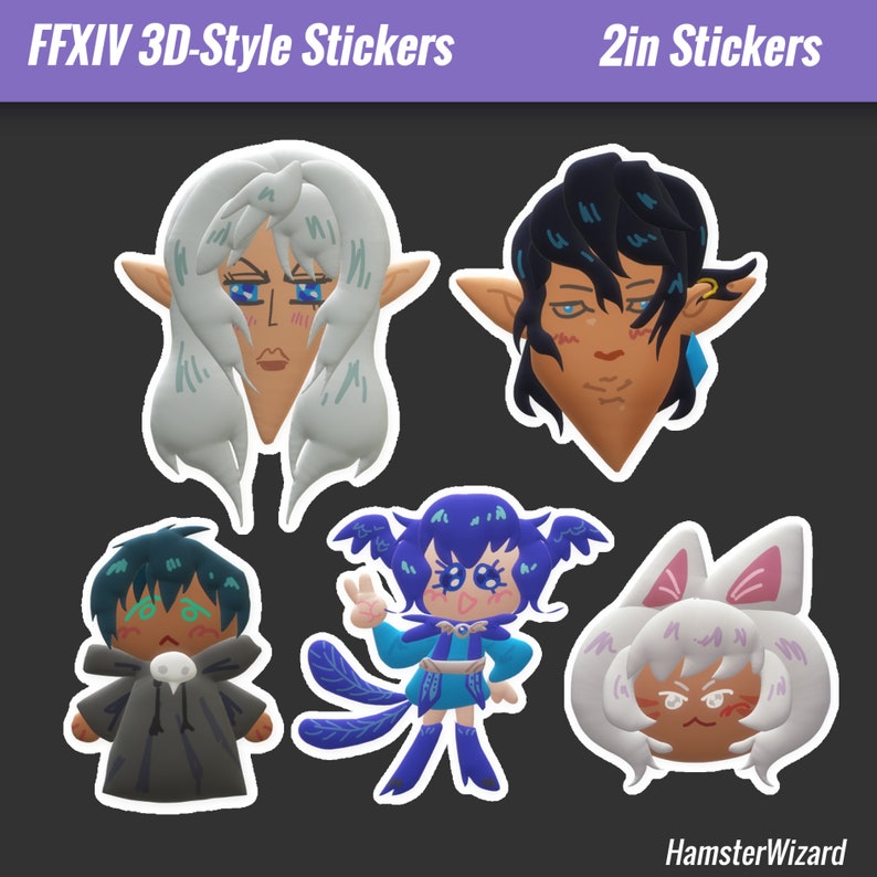 FFXIV 3d-style Stickers - Etsy