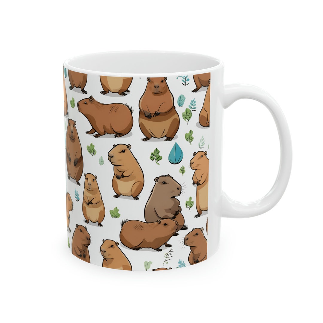 Capybara Mug, , Capybara Gift, Cute Animal Mug, in My Head I'm Thinking ...