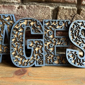 Elegant Two-layer Alphabet Floral Design: Laser & CNC Ready - Instant ...