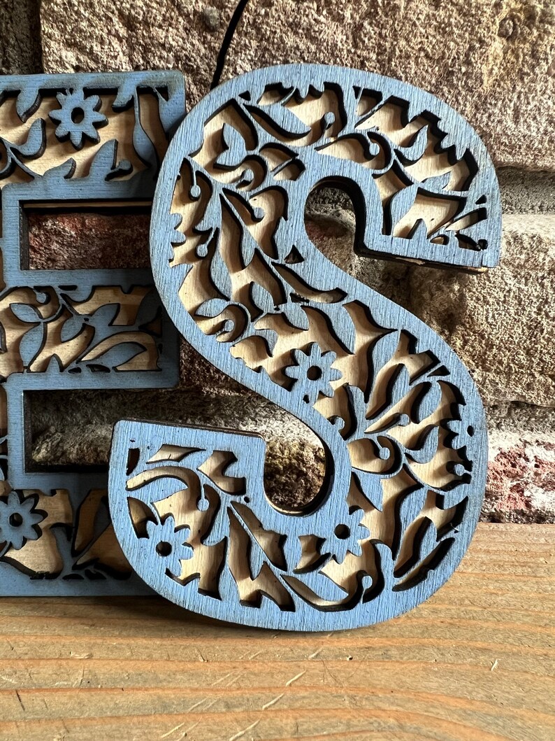 Elegant Two-layer Alphabet Floral Design: Laser & CNC Ready - Instant ...