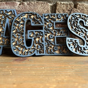 Elegant Two-layer Alphabet Floral Design: Laser & CNC Ready - Instant ...