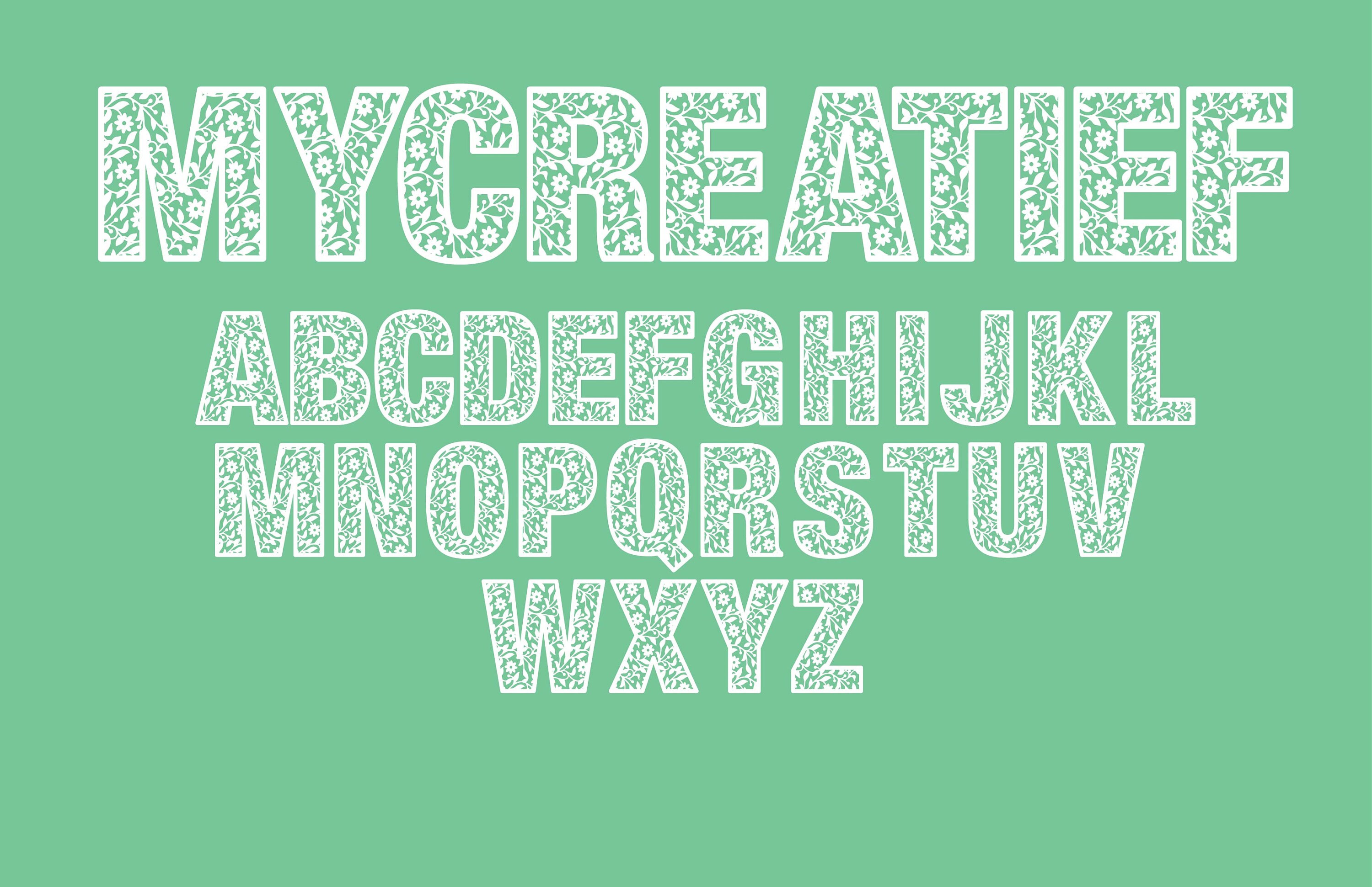 Elegant Two-layer Alphabet Floral Design: Laser & CNC Ready - Instant ...