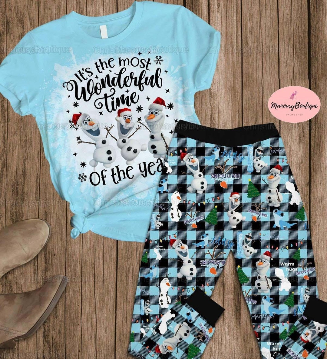 Christmas Olaf Pajamas Set Olaf Xmas Pjs Set Olaf Frozen - Etsy