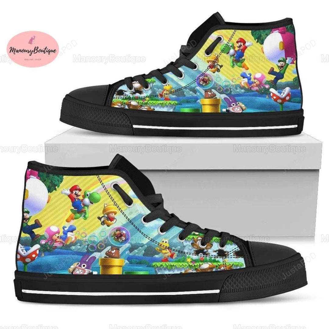 Super Mario Shoes Custom Mario Shoes Super Mario Sandals - Etsy