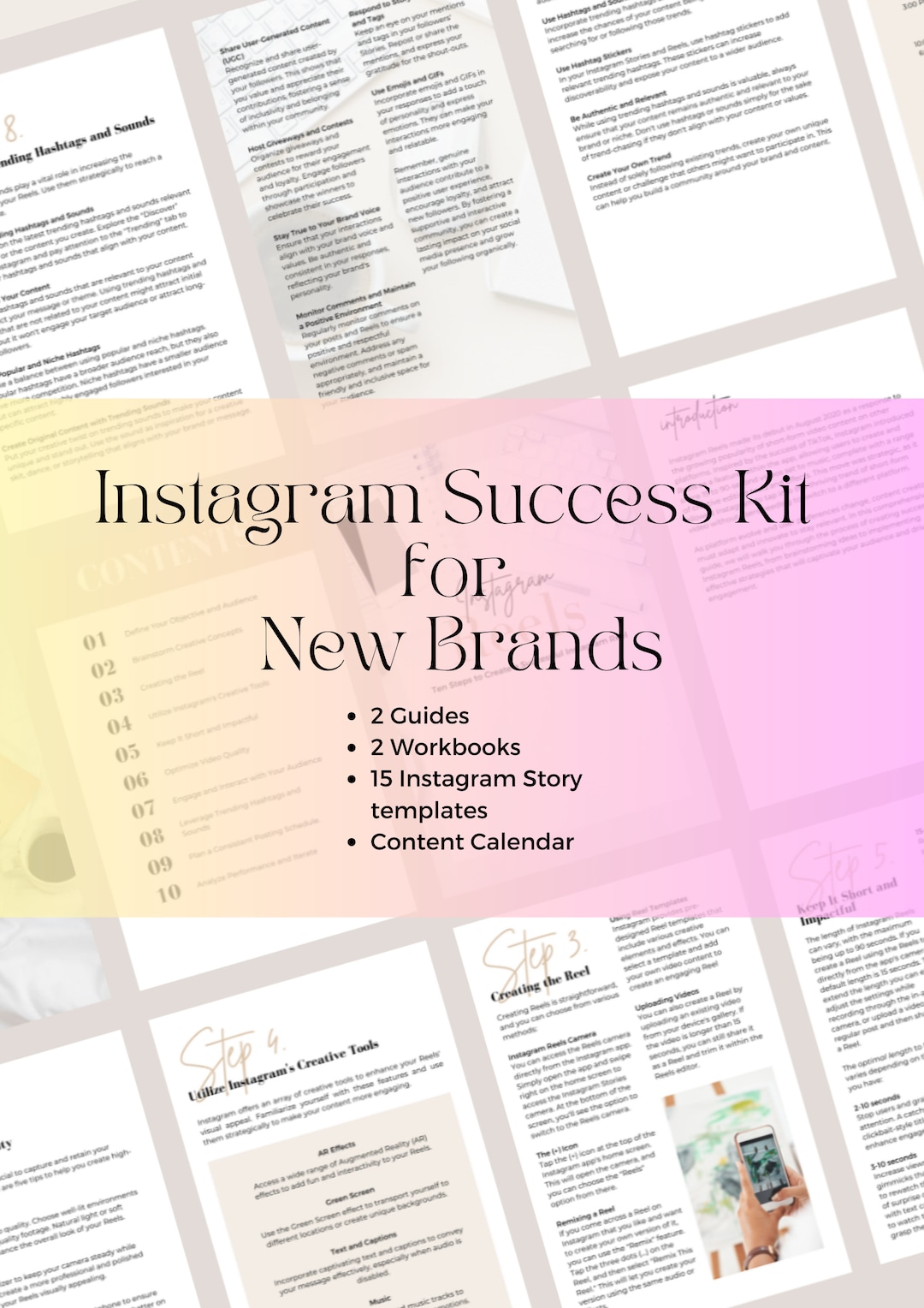 Instagram Success Kit for New Brands Social Media Kit - Etsy