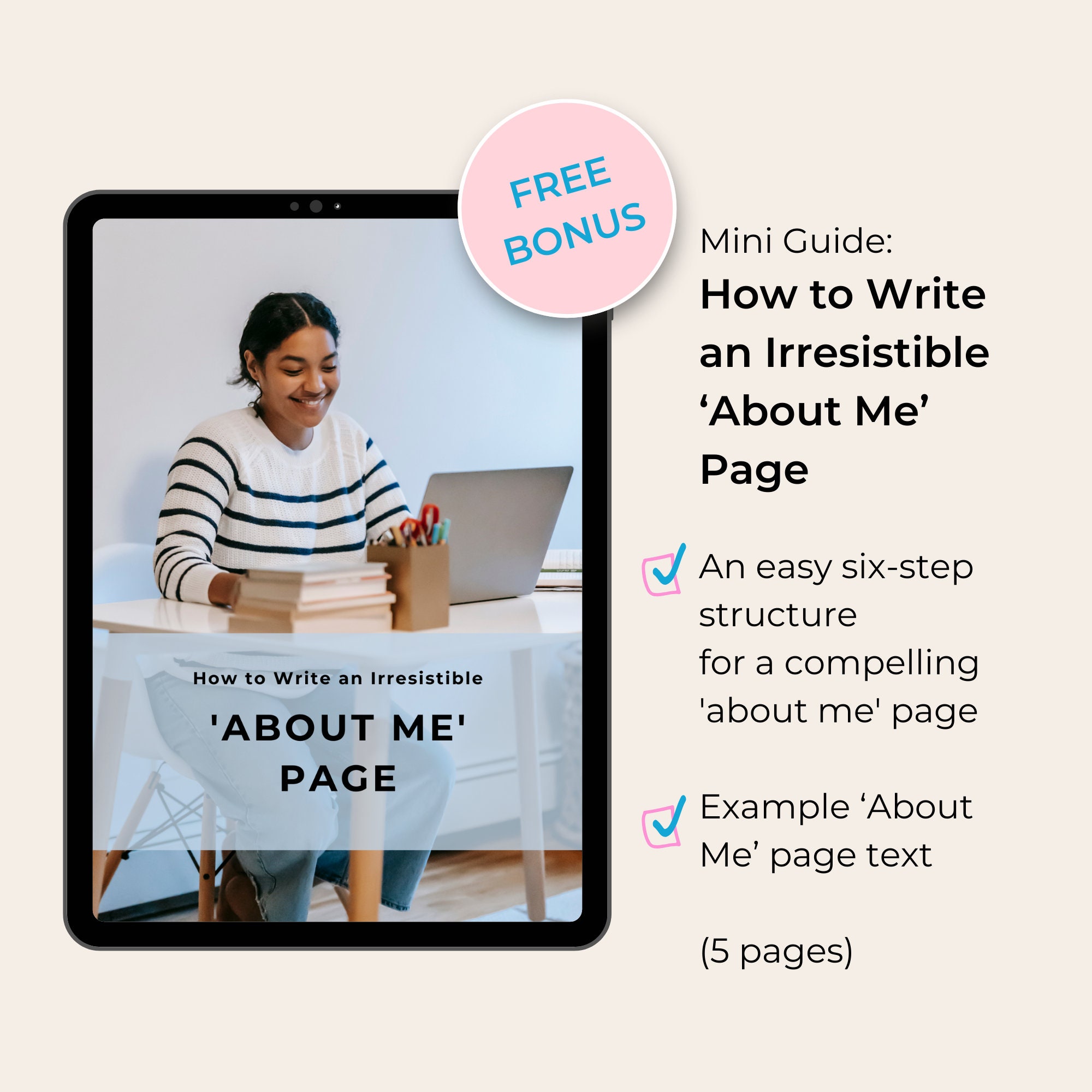 About Me Page Templates, Canva Template, Personal Branding, Resell ...