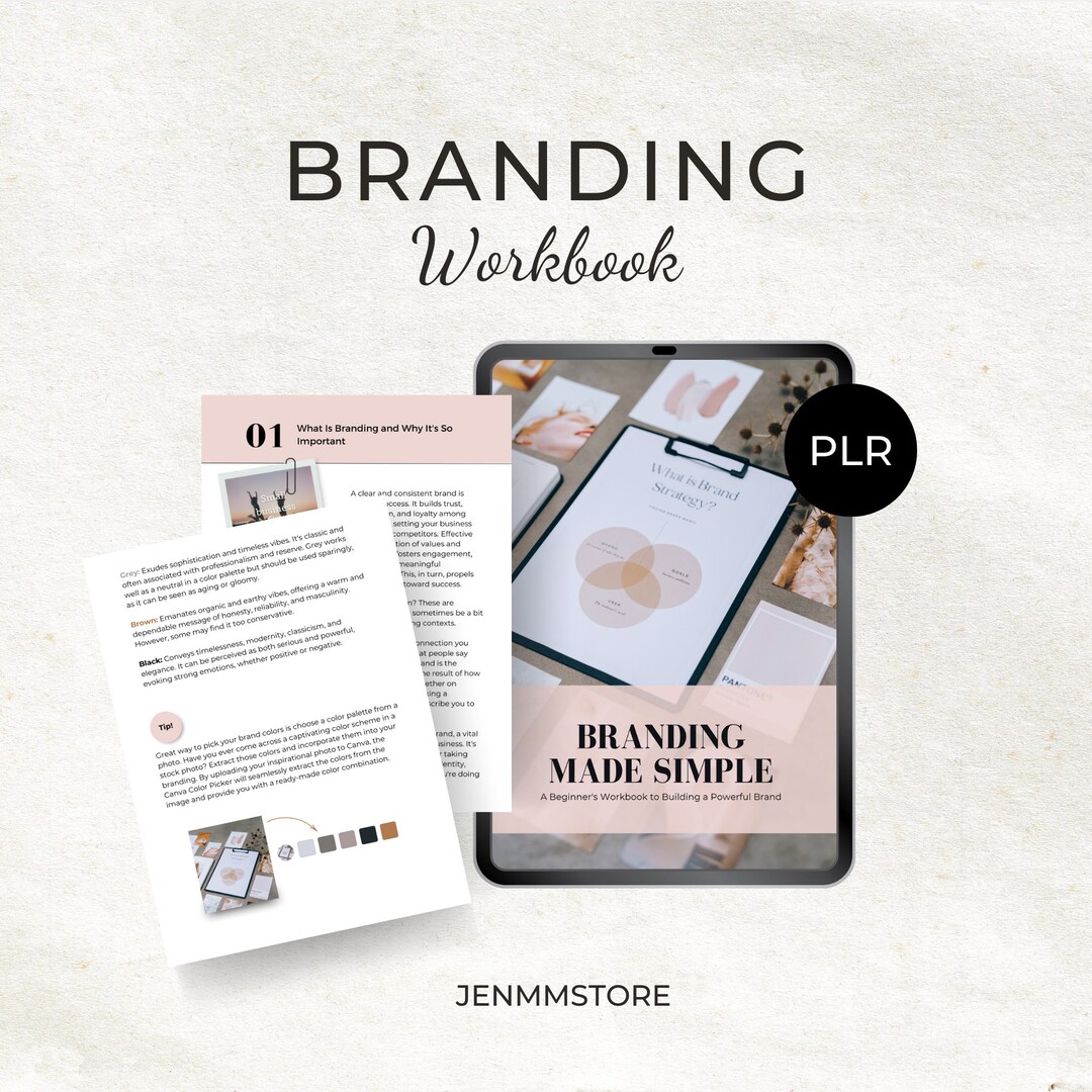 Workbook: Branding Made Simple With Resell Rights, Customizable, Build ...
