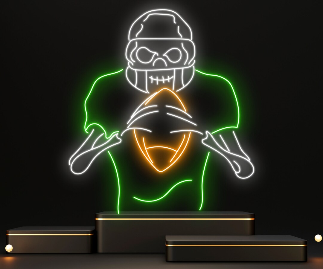 Skeleton Plays Rugby American Football Neon Sign Rugby Neon - Etsy