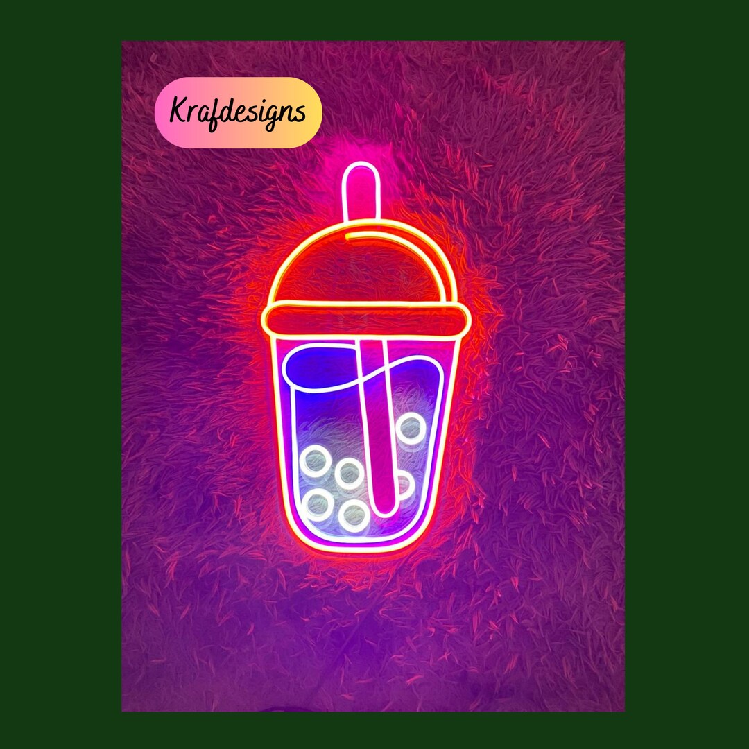 Bubble Tea Neon Sign Bubble Tea Led Sign Bubble Tea Coffee - Etsy