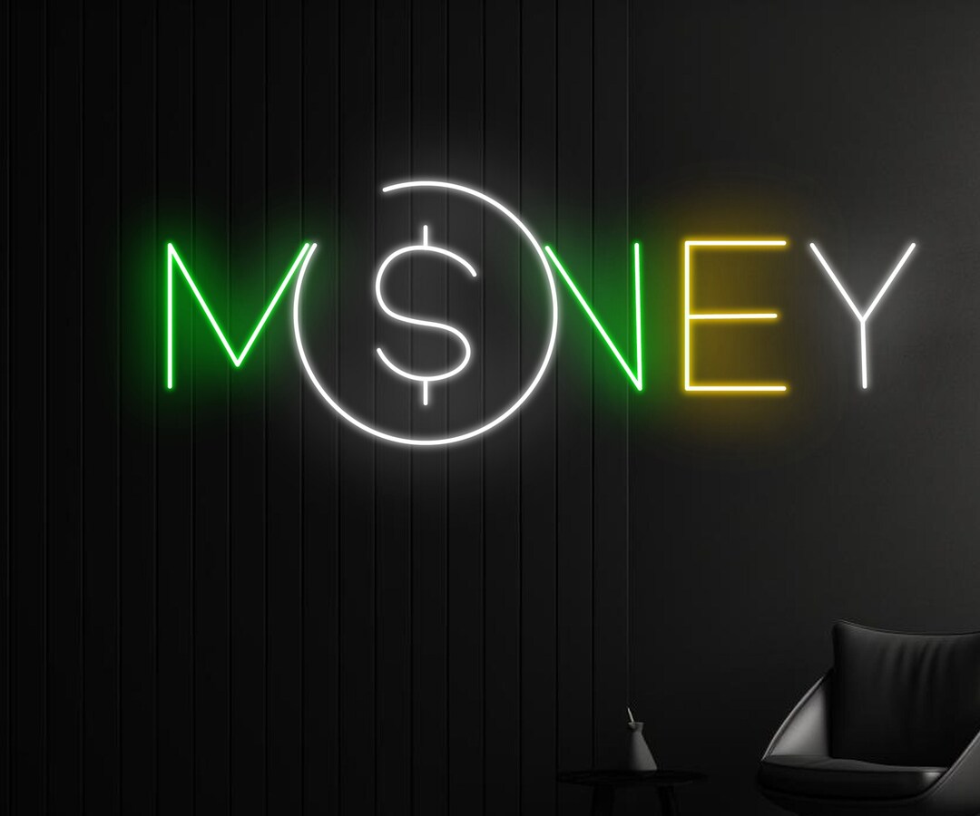 Money Dollar Neon Sign Money Dollar Led Sign Money Bag Neon - Etsy