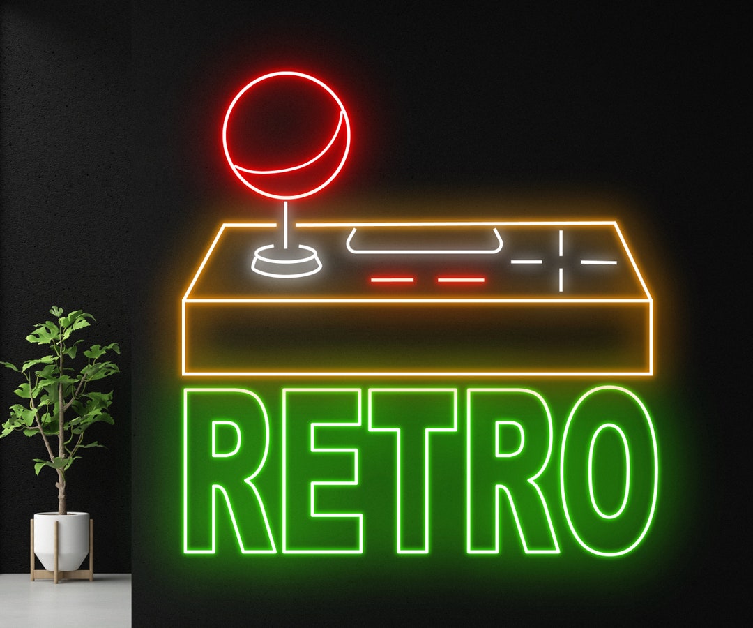 Retro Game Neon Sign Game Arcade Led Sign Arcade Room - Etsy