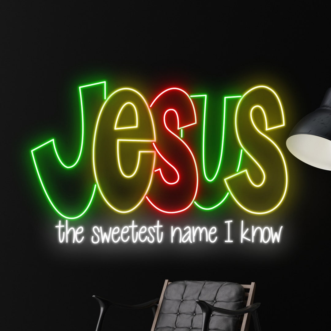 Jesus the Sweetest Name I Know Neon Sign Thanksgiving - Etsy