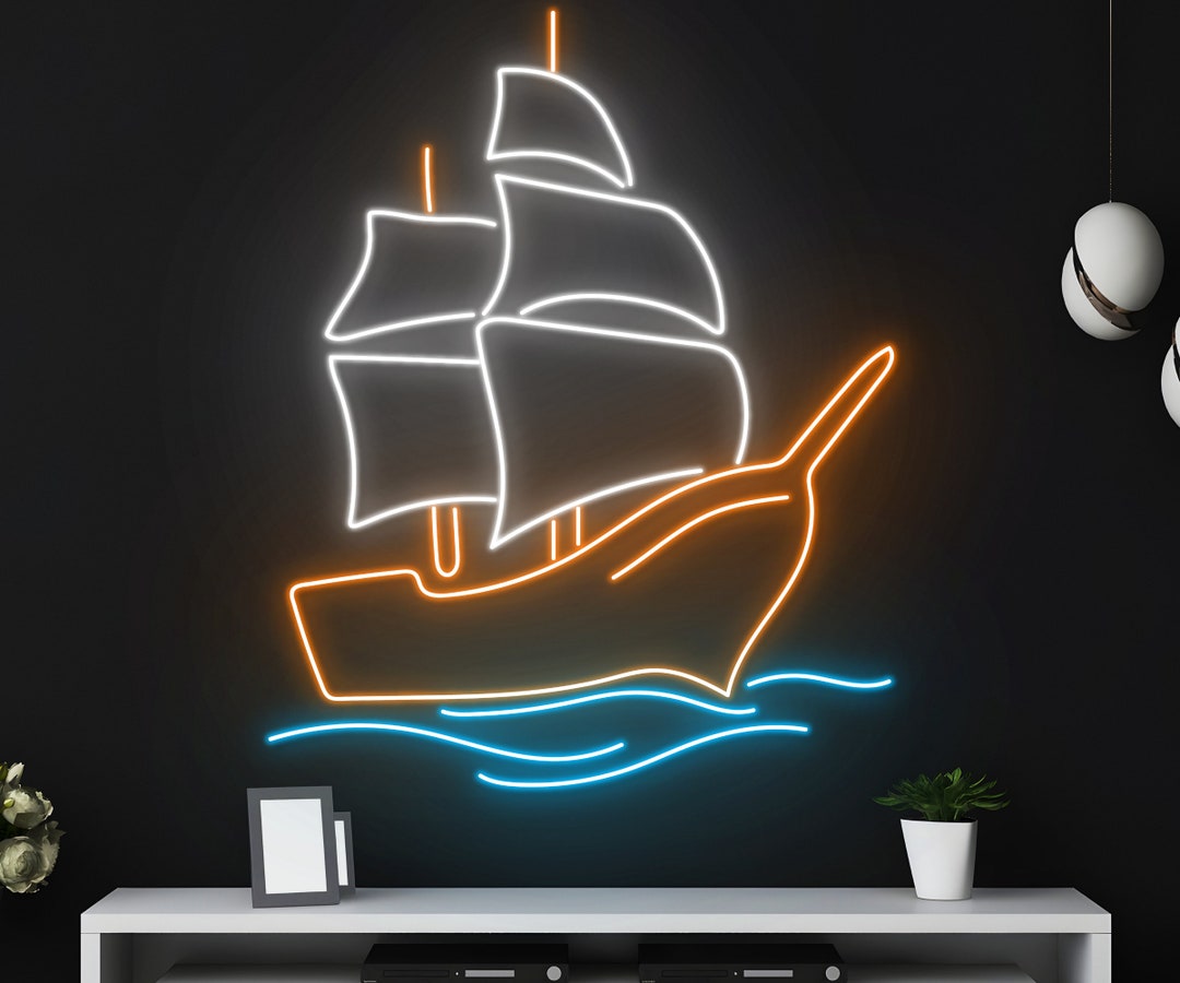 Ship Neon Sign Ship LED Light Boat Led Sign Sailing Boat - Etsy