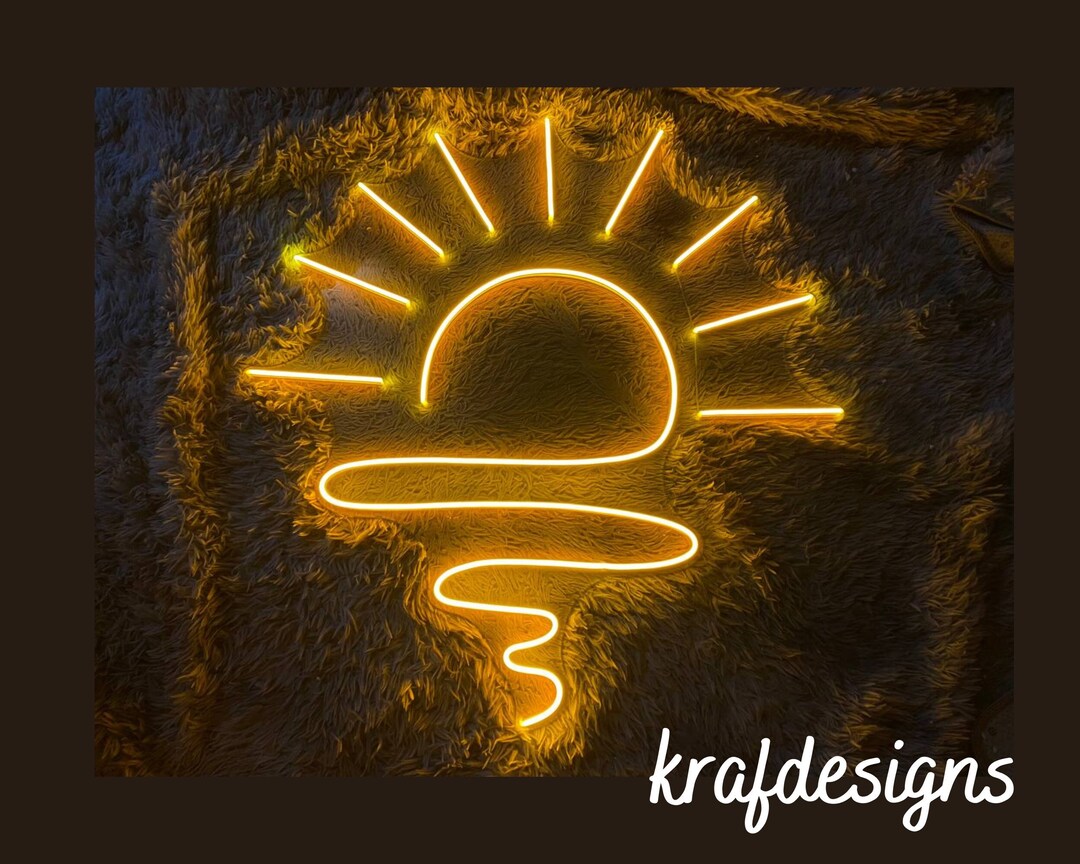 Sunrise Neon Sign Sunset Lover Neon Led Light Sun Led Sign - Etsy