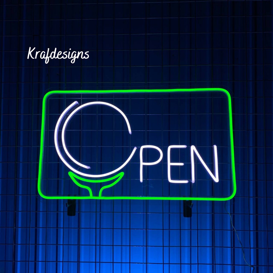 Golf Open Neon Sign Golf Led Sign Golf Open Neon Light - Etsy