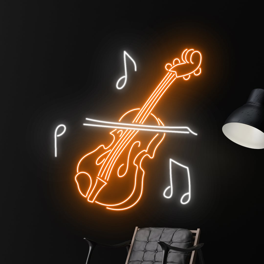 Custom Violin Neon Sign Violin Music Led Sign Coffee Music - Etsy