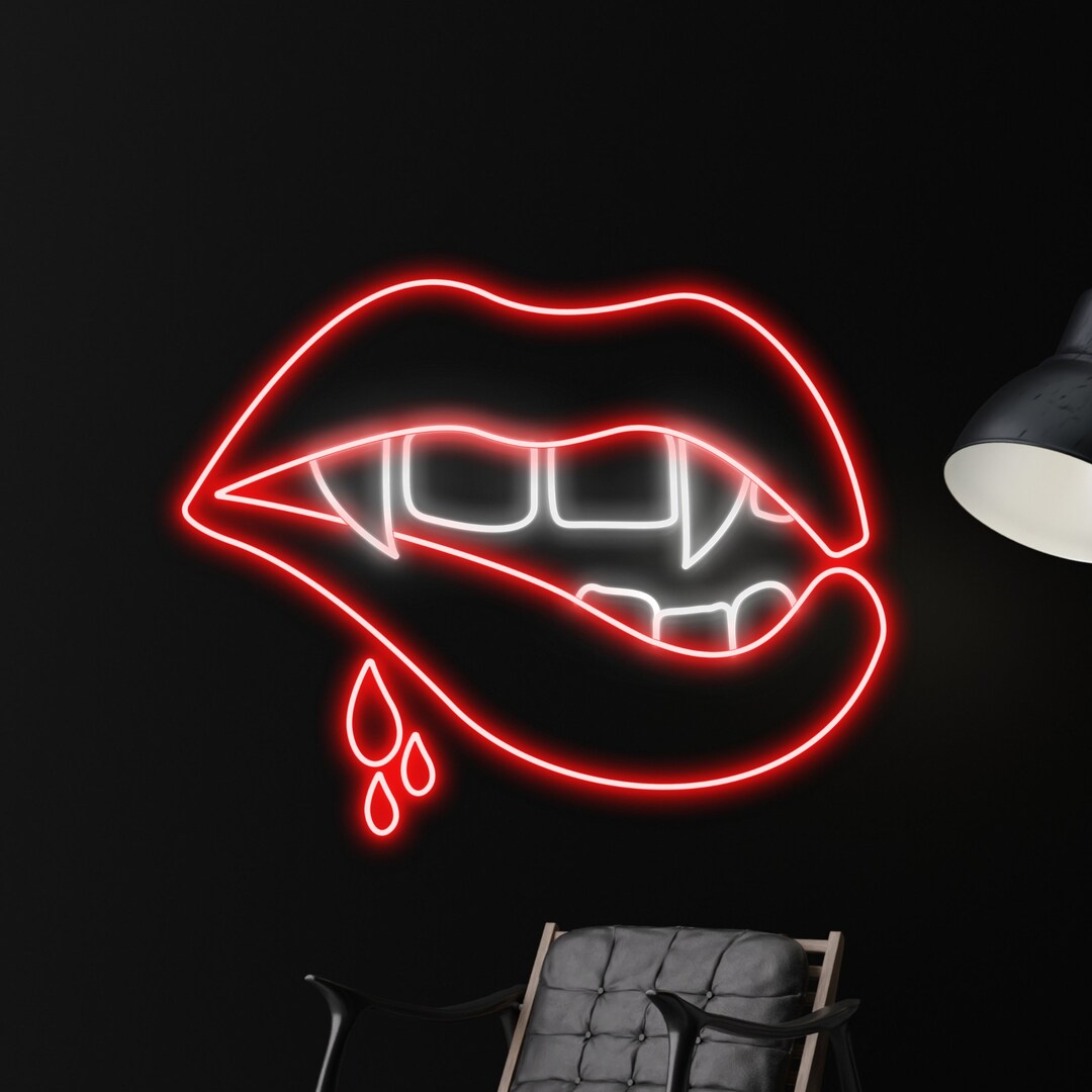 Sexy Lips Dripping Neon Sign Dripping Lips Neon Light Sexy Etsy