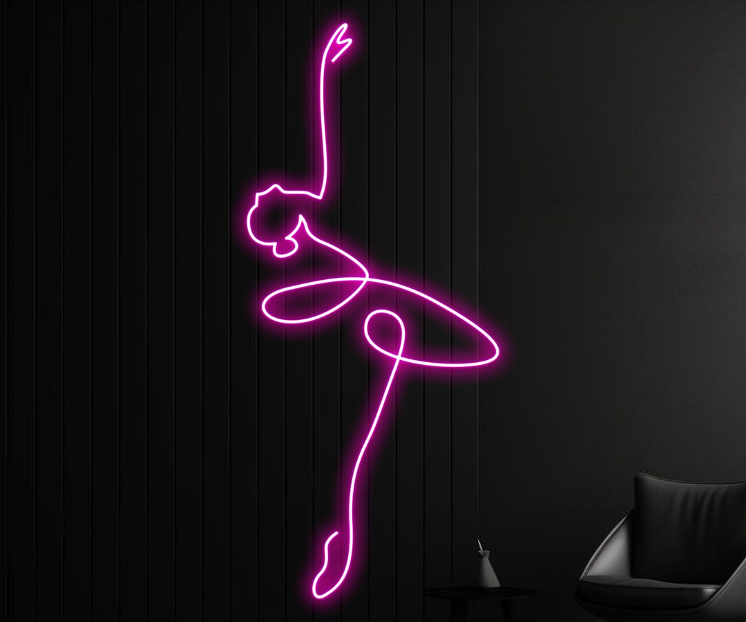 Custom Contortion Girl Neon Sign, Ballet Dancer Neon Sign, Ballet Dance ...