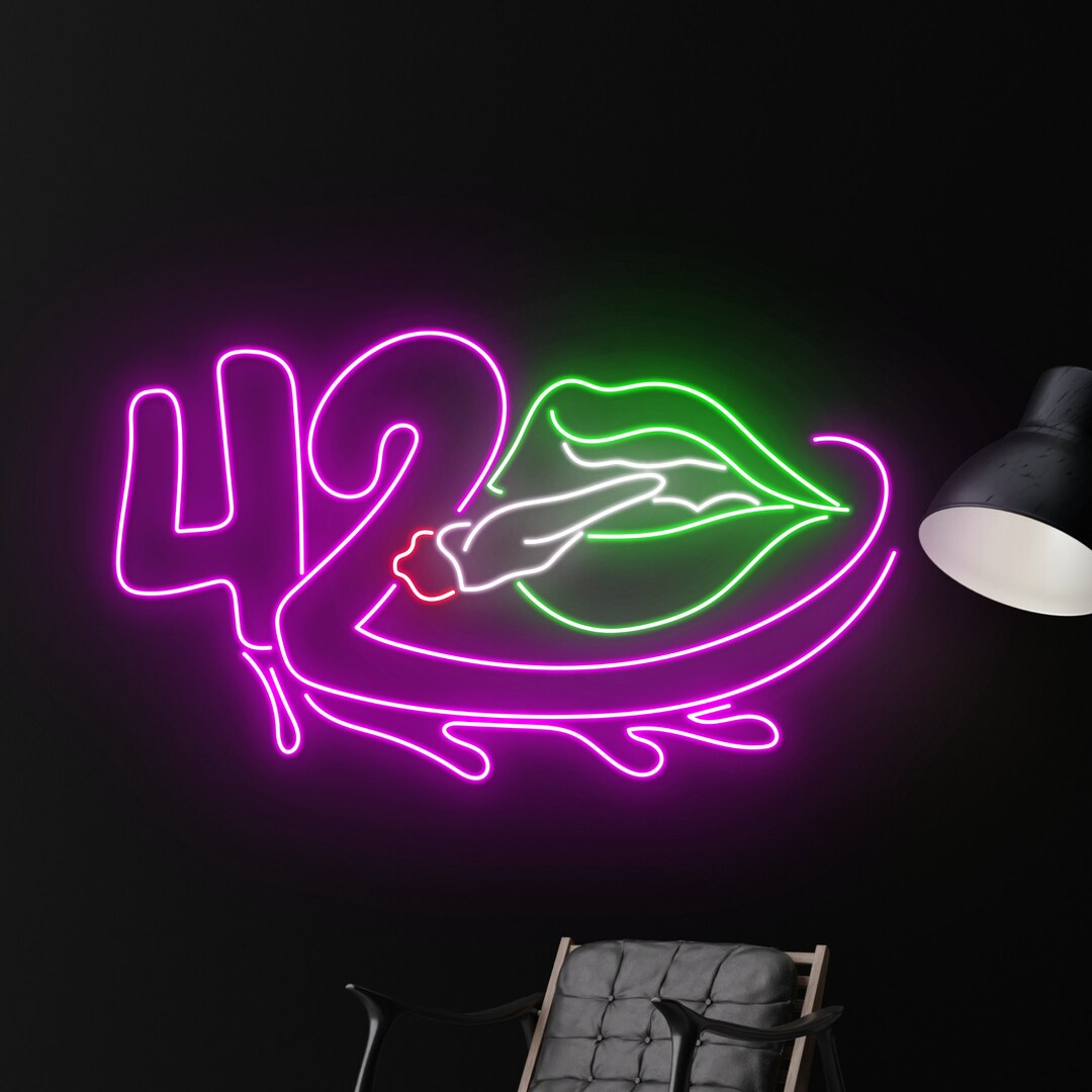 420 Lips Smoking Neon Sign 420 Dripping Sexy Lips Led Sign - Etsy