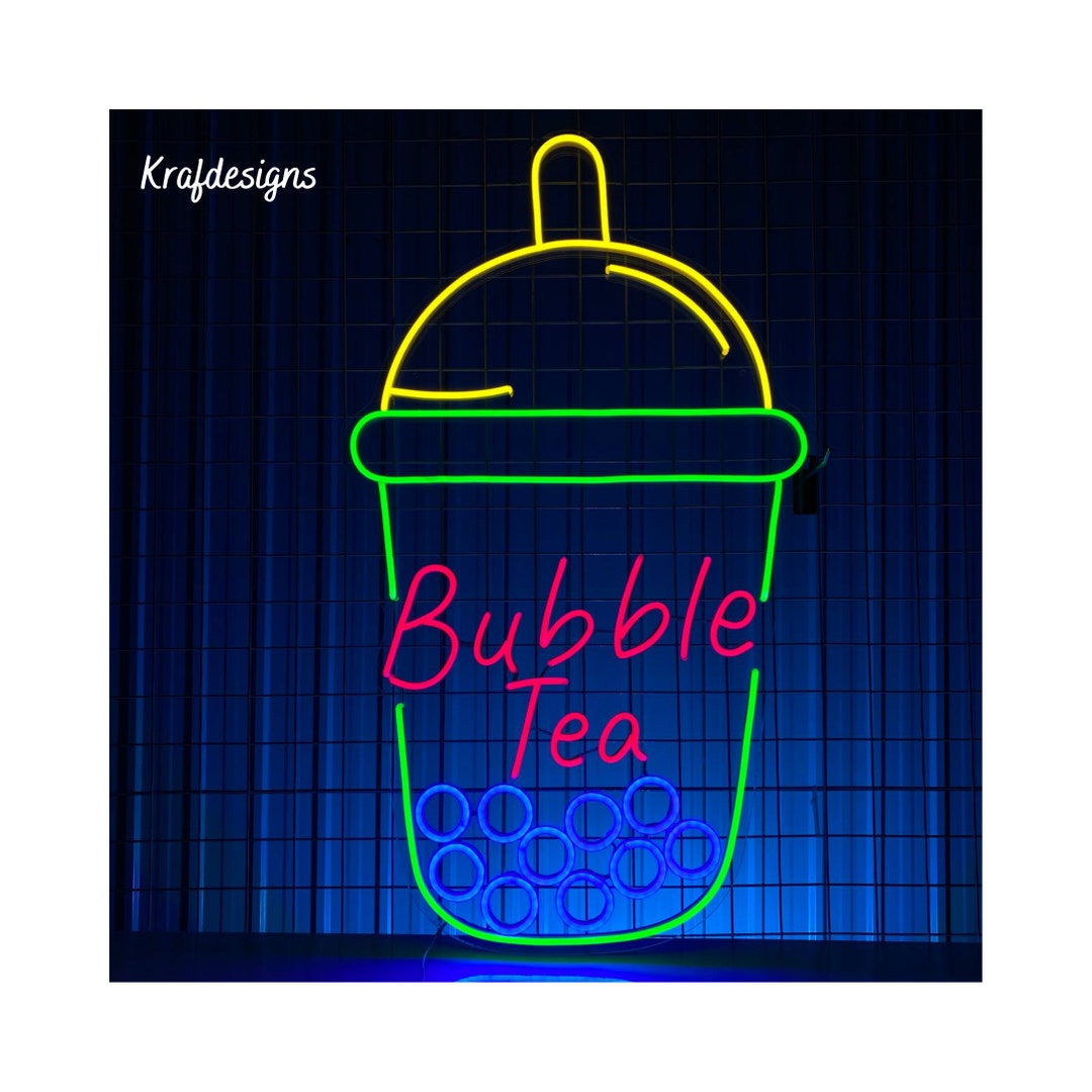 Bubble Tea Neon Sign Bubble Tea Led Sign Bubble Tea Coffee - Etsy