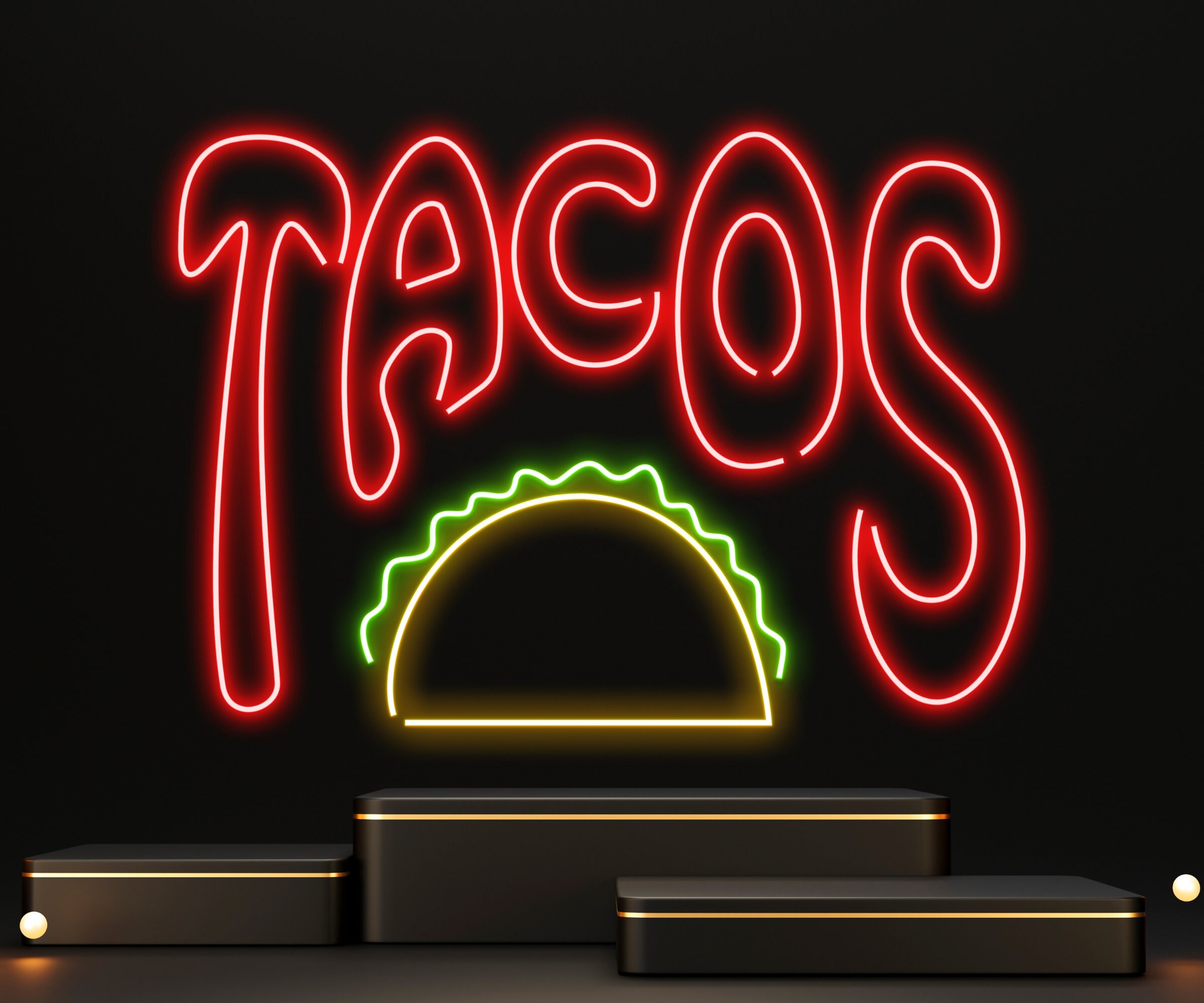 Tacos Mexican Food Restaurant Neon Sign Tacos Led Sign - Etsy