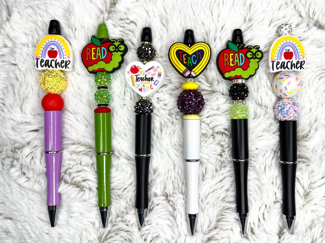 Beaded Pen, Teacher Beaded Pens, Custom Made Beaded Pens, Silicone Pens ...