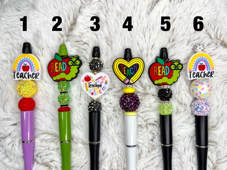 Beaded Pen, Teacher Beaded Pens, Custom Made Beaded Pens, Silicone Pens ...