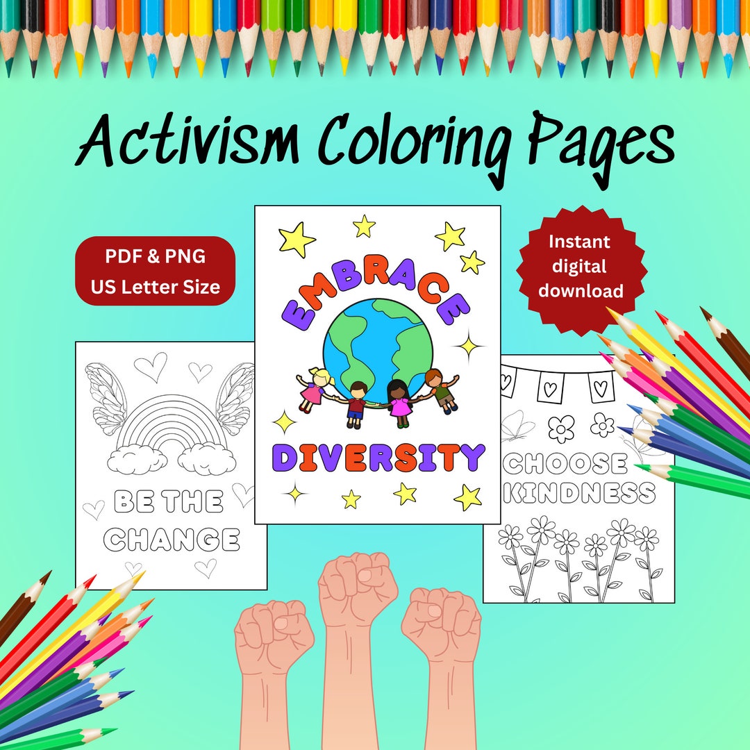 Activism Coloring Page, Activism Color Page, Kids Activism Coloring ...