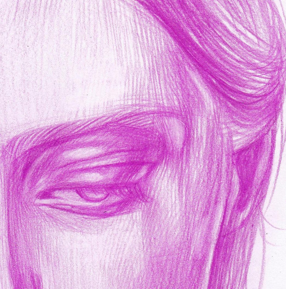 Original Colored Pencil Drawing on Paper Lurk - Etsy