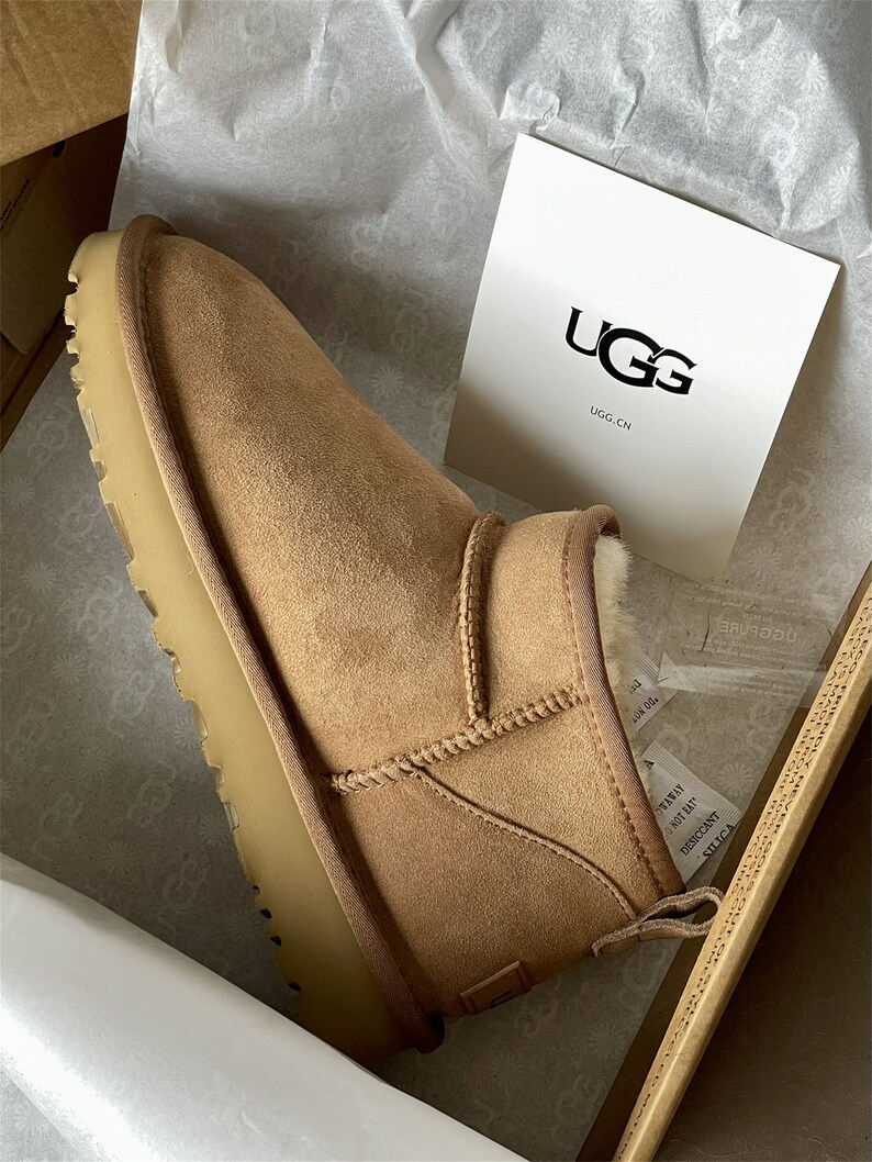 Ugg Winter Frauen Kurze Plüsch Warme Schnee Stiefel Kastanie - Etsy.de
