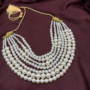 Indian Bollywood Celebrity Alia Bhatt 7 Layer Pearl Collar Choker Set ...