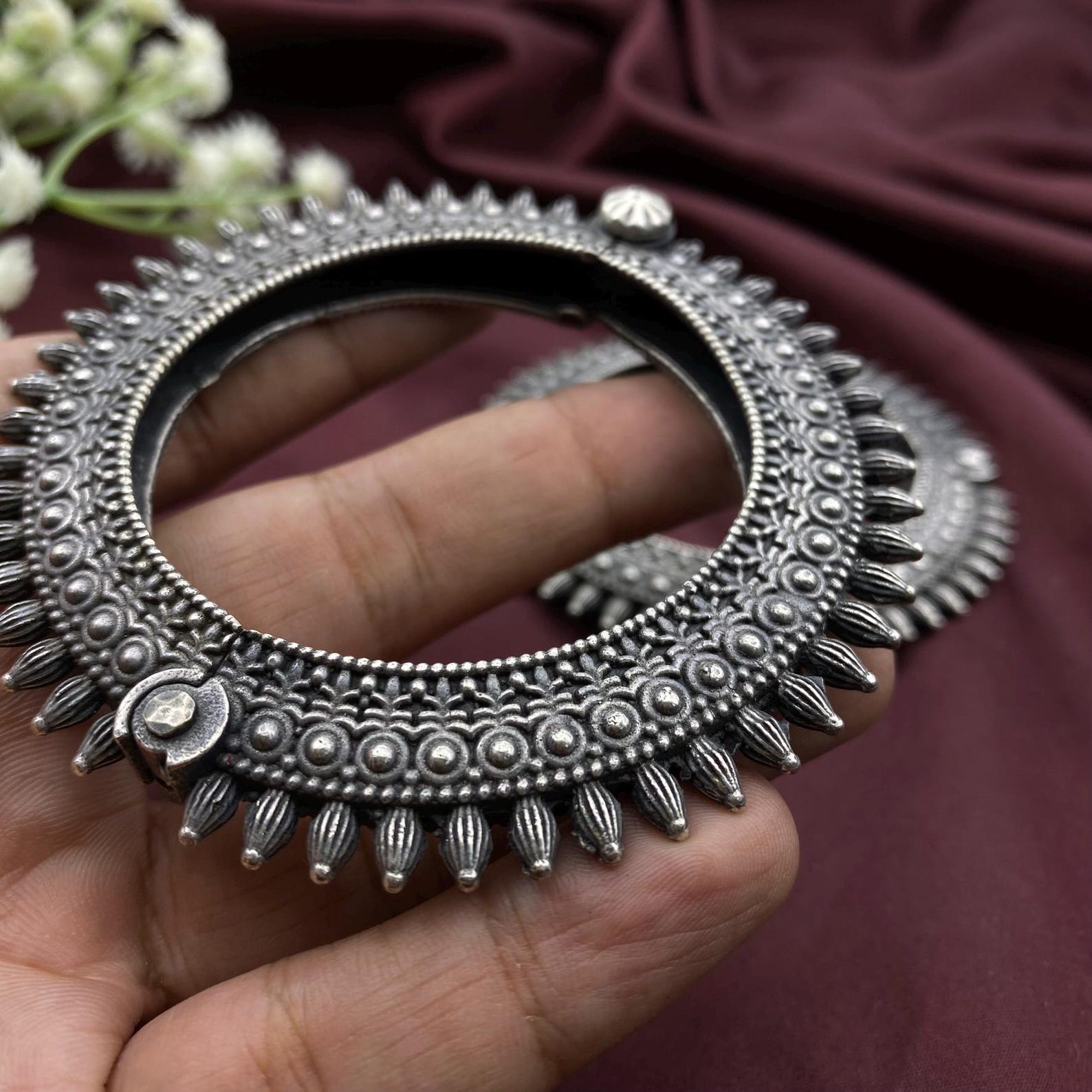 Antique Silver Kada Bangles by Quirky Fashions - Etsy