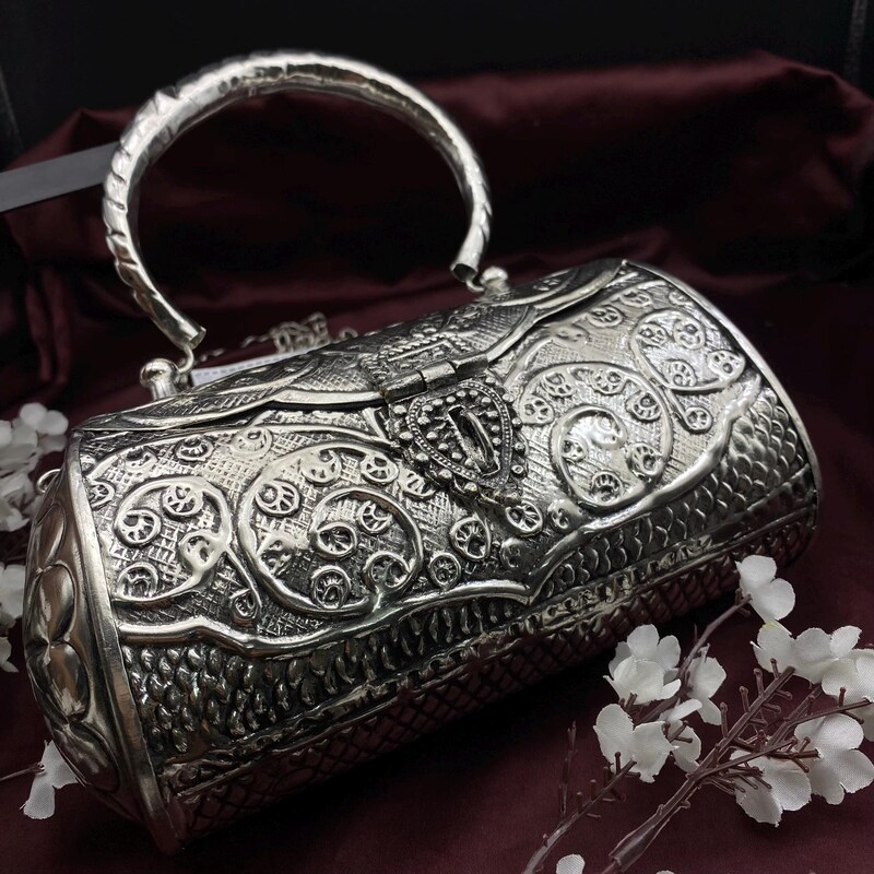 Silver Clutch Bag - Etsy