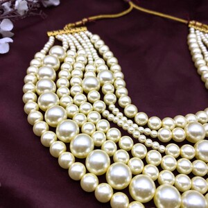 Indian Bollywood Celebrity Alia Bhatt 7 Layer Pearl Collar Choker Set ...