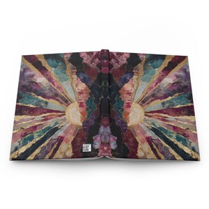 Celestial Sunburst Journal | Gold Foil Cosmic Notebook | Galaxy ...