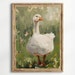 Cottagecore Silly Goose Cottagecore Goose Wall Art Print, Silly Duck ...