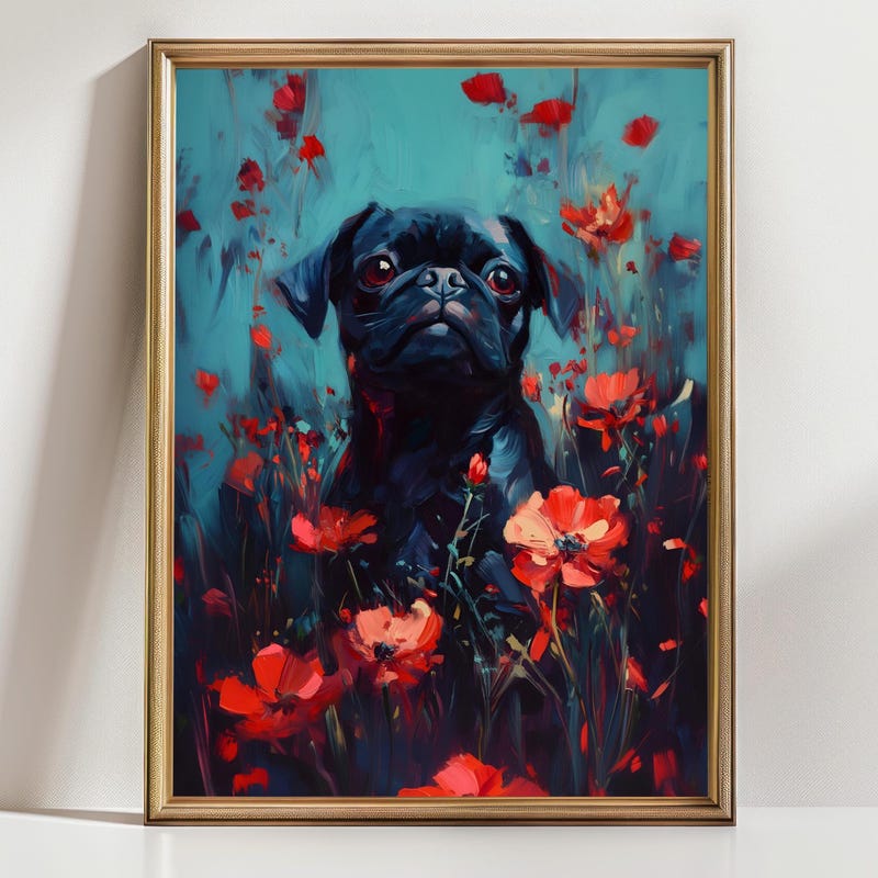 Colorful Pug Pictures - Etsy