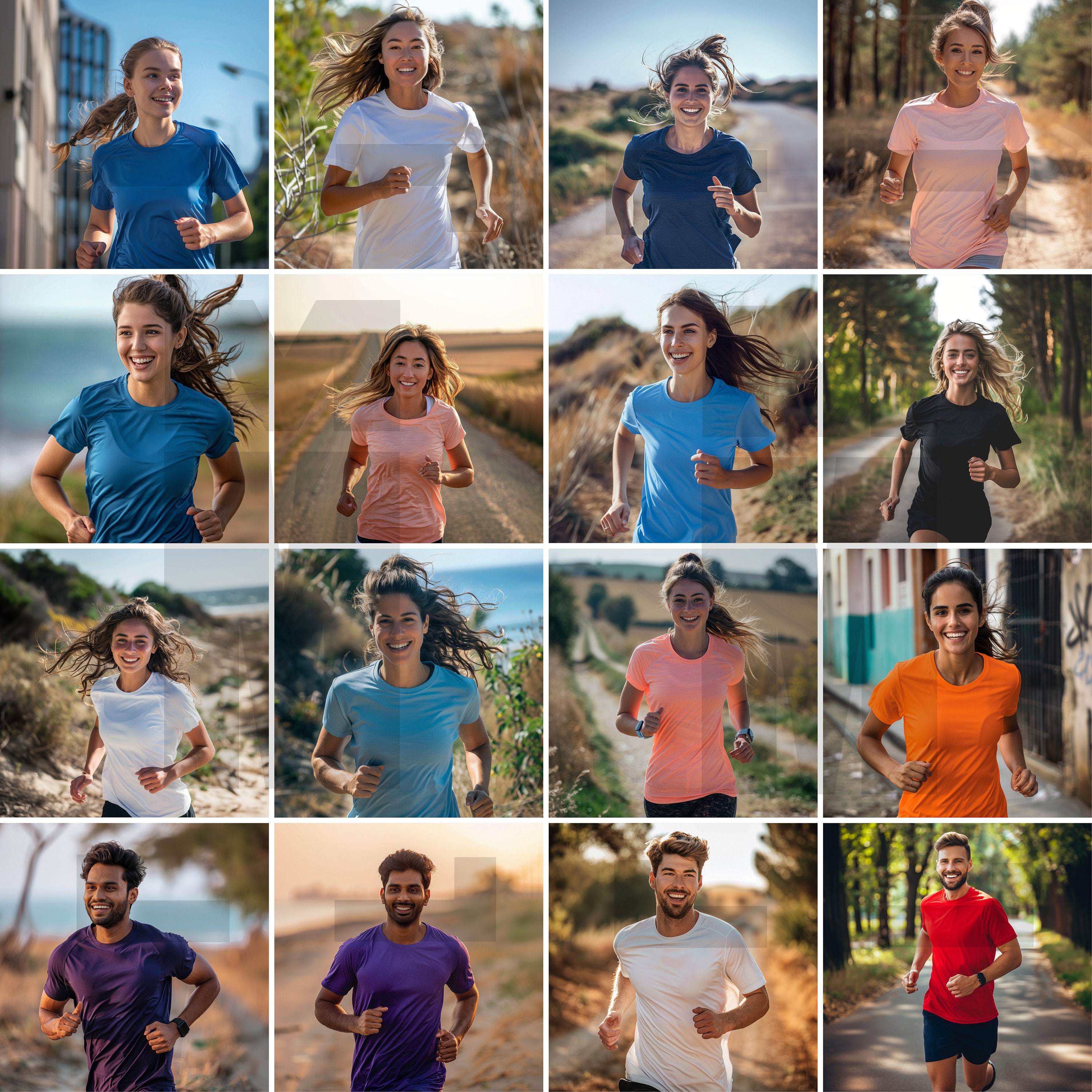 Running T-shirt Mockup, Running Model Mockups, T-shirt Mockup, 3001 ...