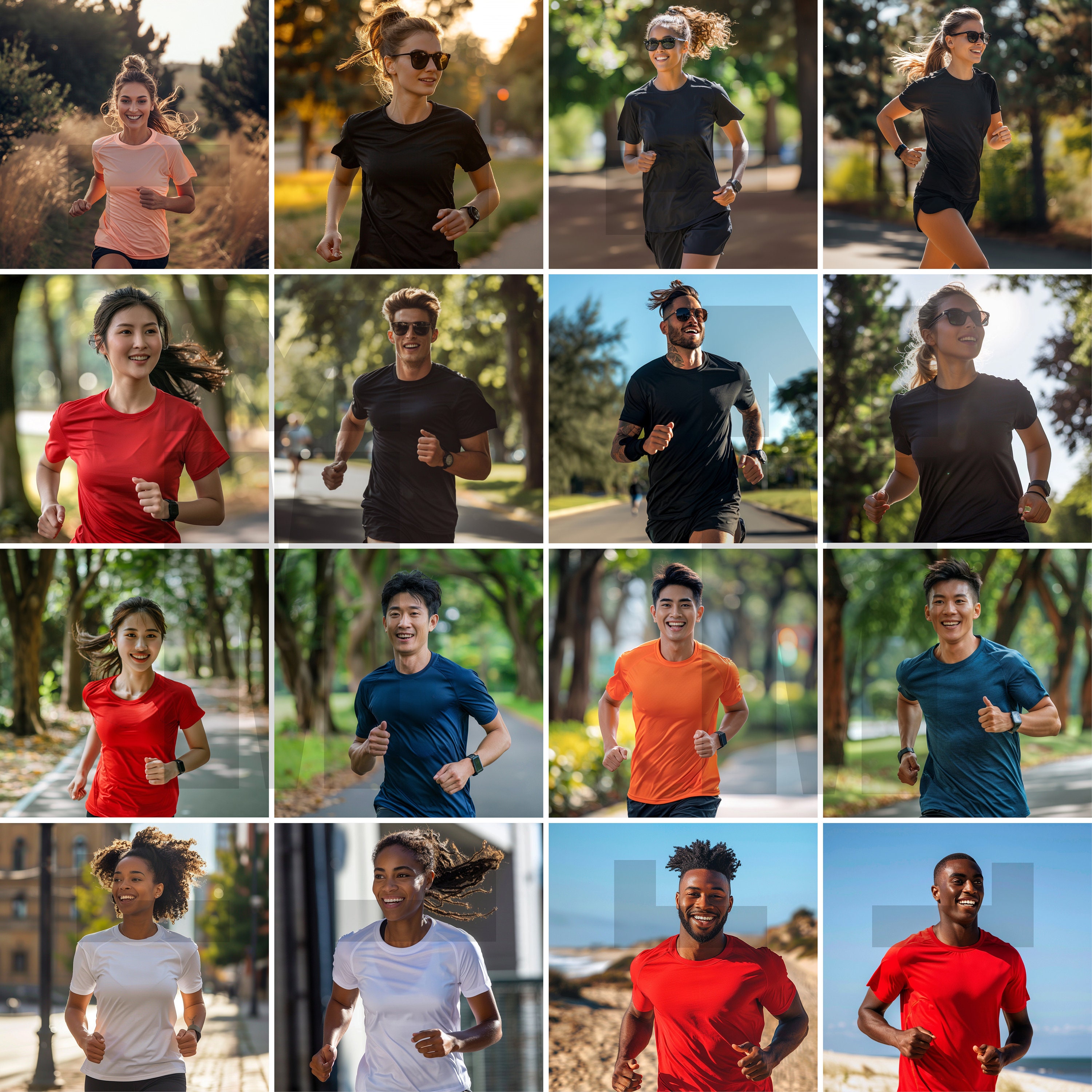 Running T-shirt Mockup, Running Model Mockups, T-shirt Mockup, 3001 ...