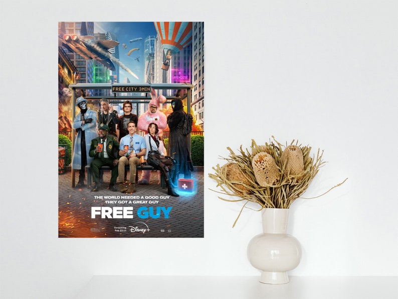 Free Guy Movie Poster 2023 Movie / Poster Gift / Bedroom Dormitory Wall ...