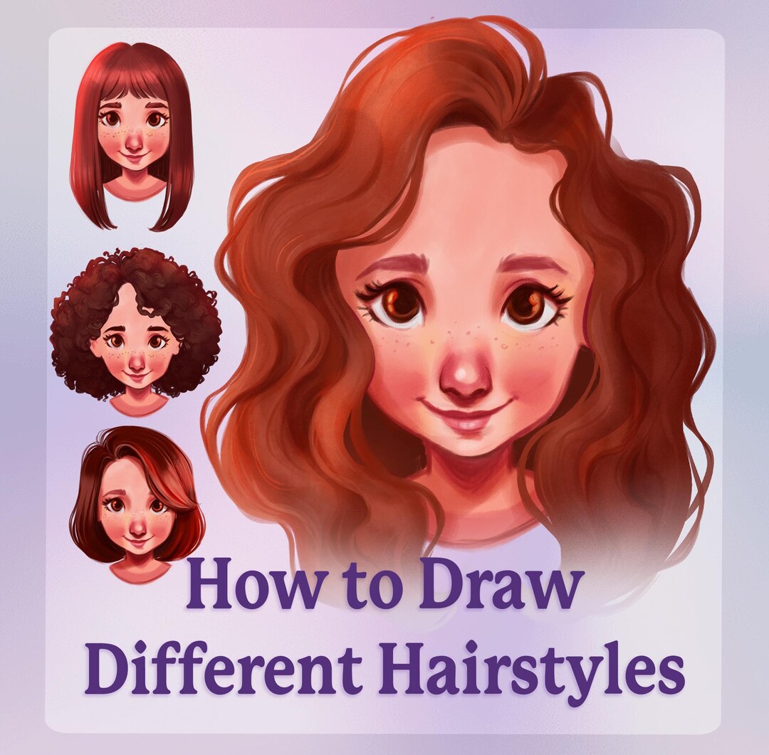 How to Draw Different Hairstyle – Master Realistic Hair Drawing ...
