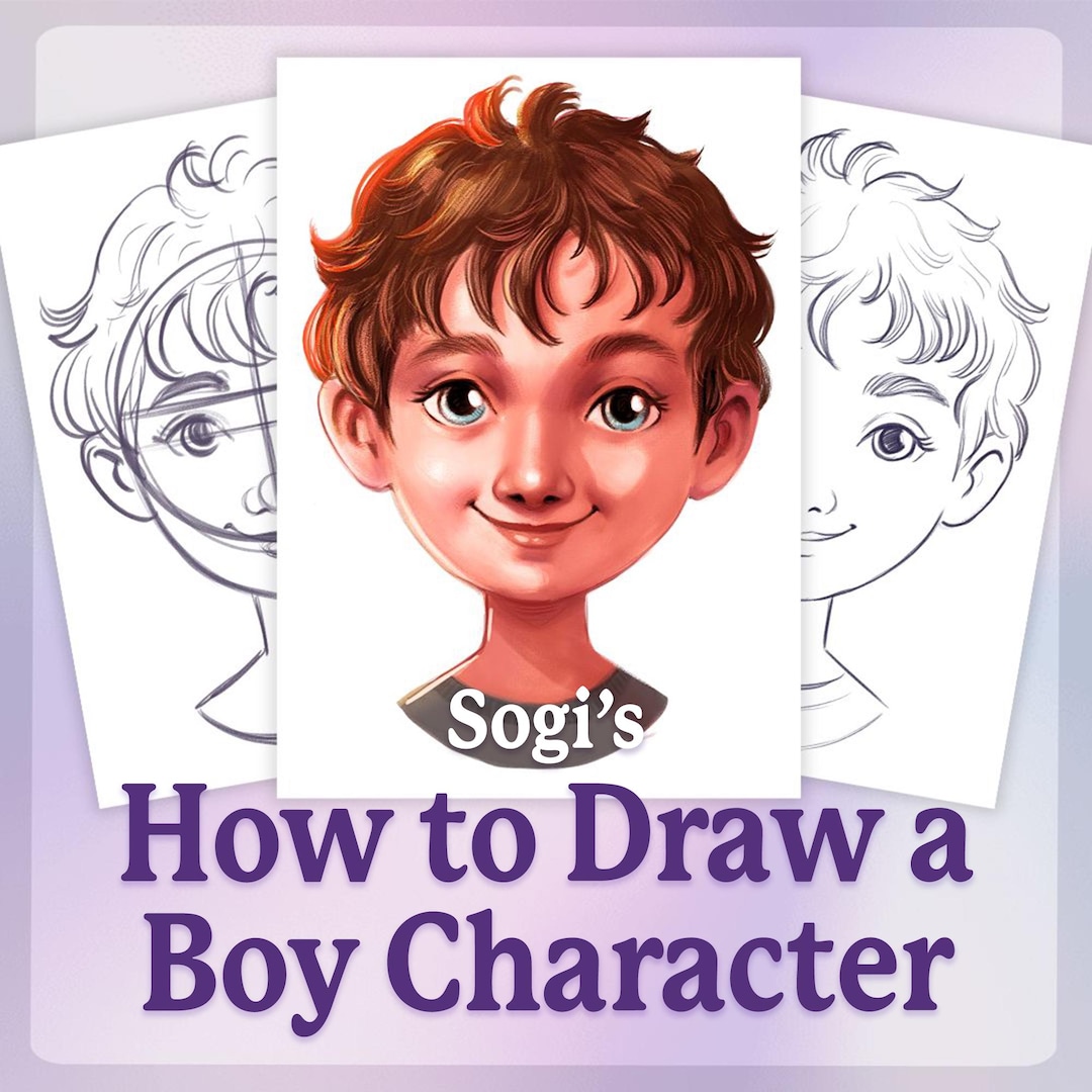 How to Draw A Boy Character | Digital Step-by-step Drawing Guide PDF ...