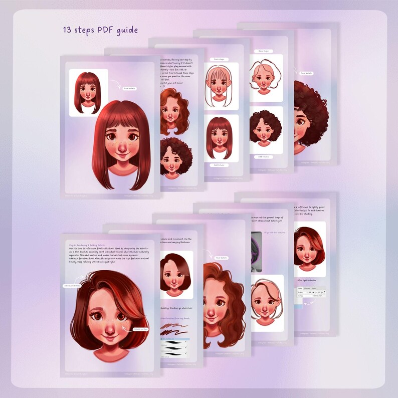 How to Draw Different Hairstyle – Master Realistic Hair Drawing ...