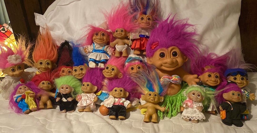 Huge Collection Vintage Troll Dolls (1980s, Russ & Dam): Rare, Sought ...