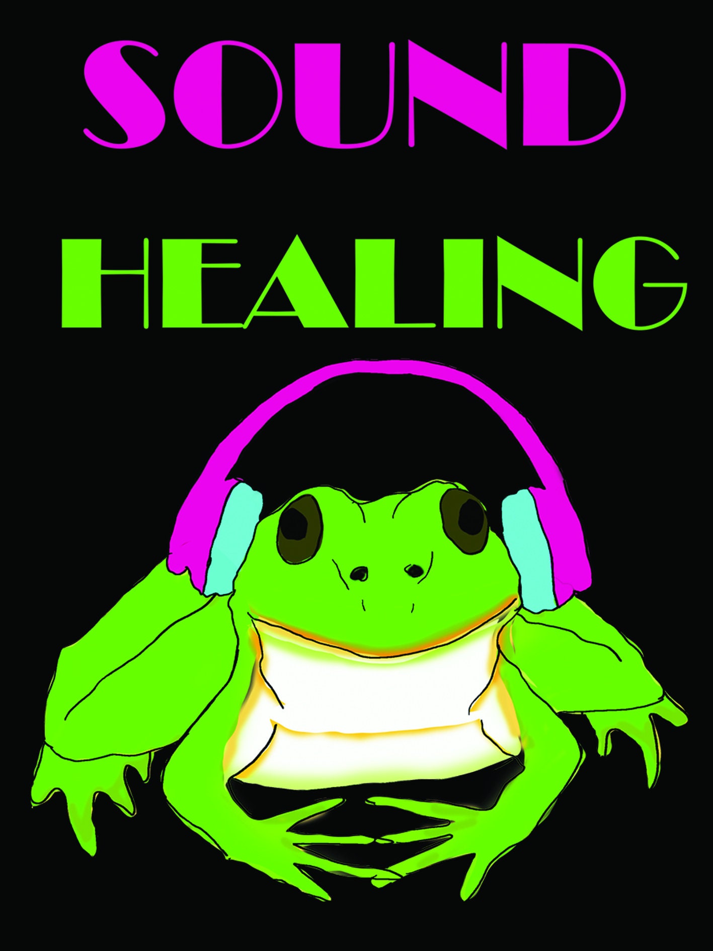Sound Healing Frog Print Art in the Digital Format for the - Etsy